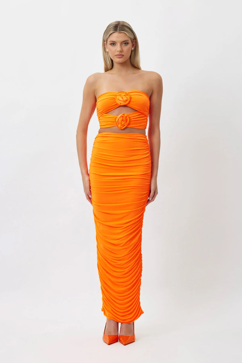 Bianca & Bridgett Julie Ruched Maxi Skirt and Crop Set |Style Studio ...